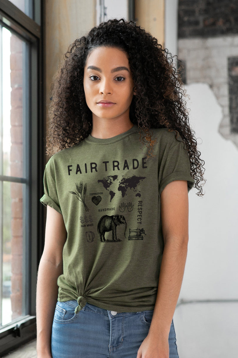 Fair Trade Icons Unisex Eco-Triblend Tee – Papillon Marketplace Online
